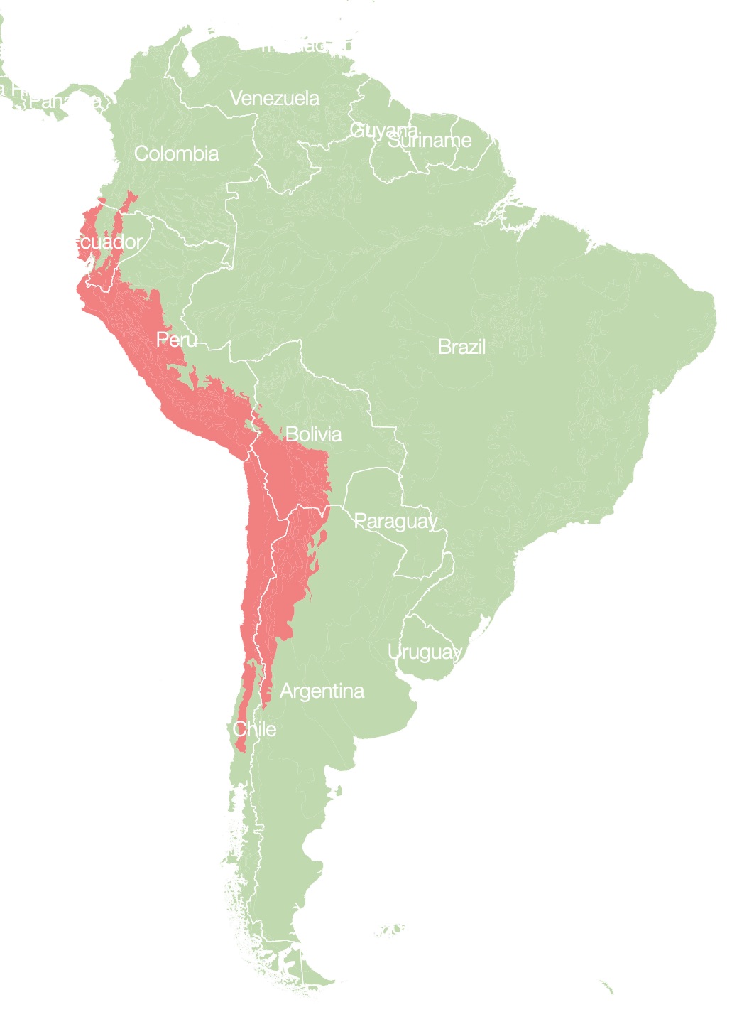 Llama And Alpaca Distribution Map Llama And Alpaca Distribution Map